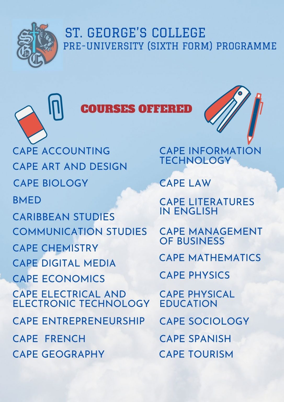 Sixth Form Application – STGC